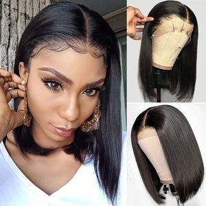 Gloge Store | Hair | 8 Inch Bob Wig Human Hair 3x4 Lace Front Wig For ...